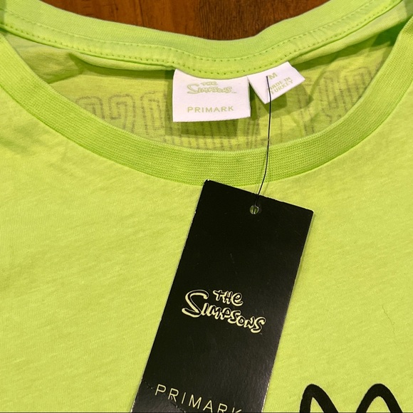 Shirts | Bart Simpson T Shirt Neon Green Primark Outline Cartoon Mens M ...